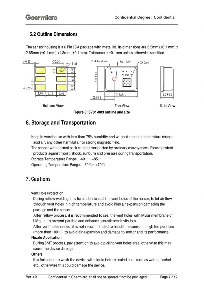 SV01-003 datasheet page 7