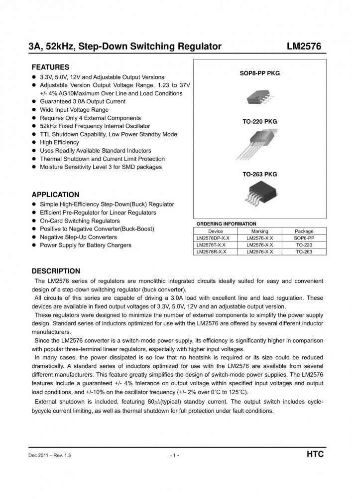 LM2576 datasheet page 1