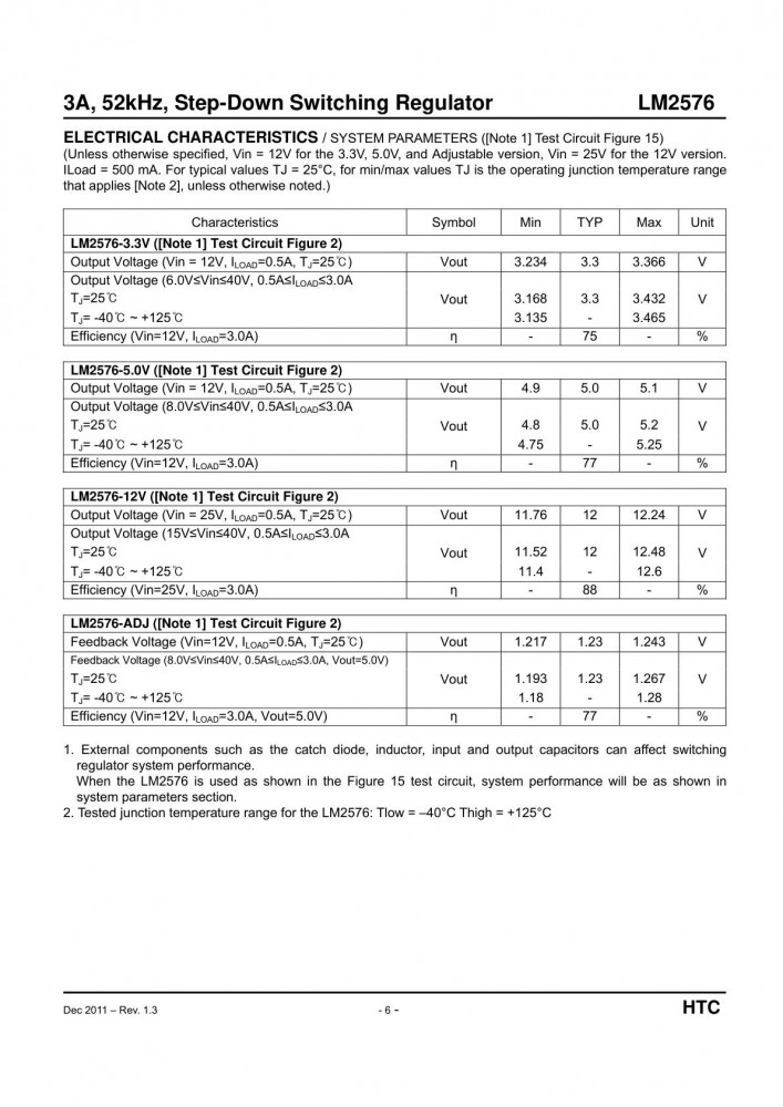 LM2576 datasheet page 6