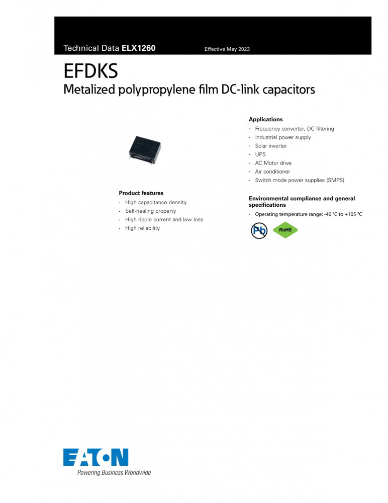 EFDKS datasheet page 1