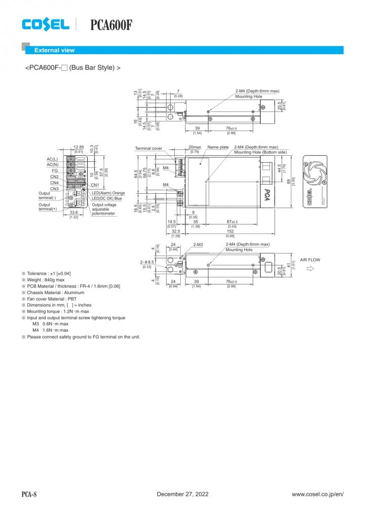 PCA600F-24 datasheet page 8
