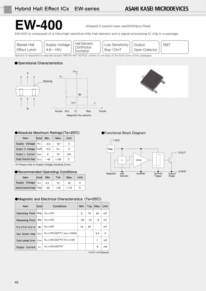 EW-400 product documentation page 1