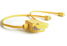 Watertite GFCI Multiple Outlet FD Box, (1)NEMA 5-20 Duplex with Flip Lids, 15.24m (50.0') Cord Length, 14/3 SOOW Cord, NEMA 5-20 Watertite Plug