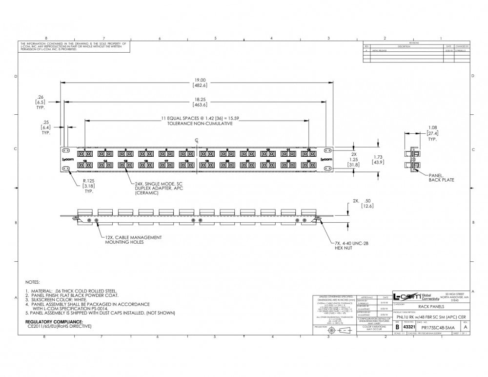 PR175SC48-SMA engineering drawing