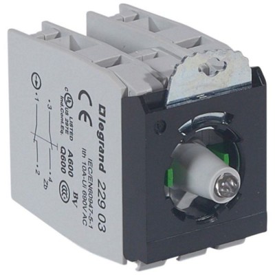 Osmoz block sub-assemblies - for Illuminated head - 2 NO/NC - green - 12-24 V~/= for sale