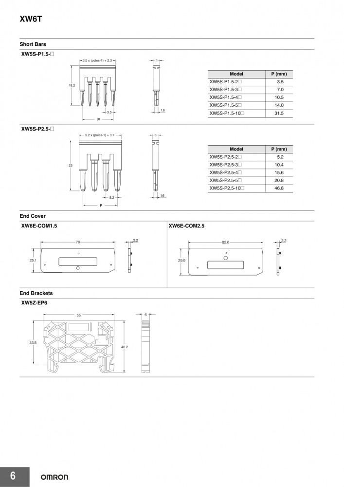 OMRON XW6T-COM1.5X8RD datasheet page 6