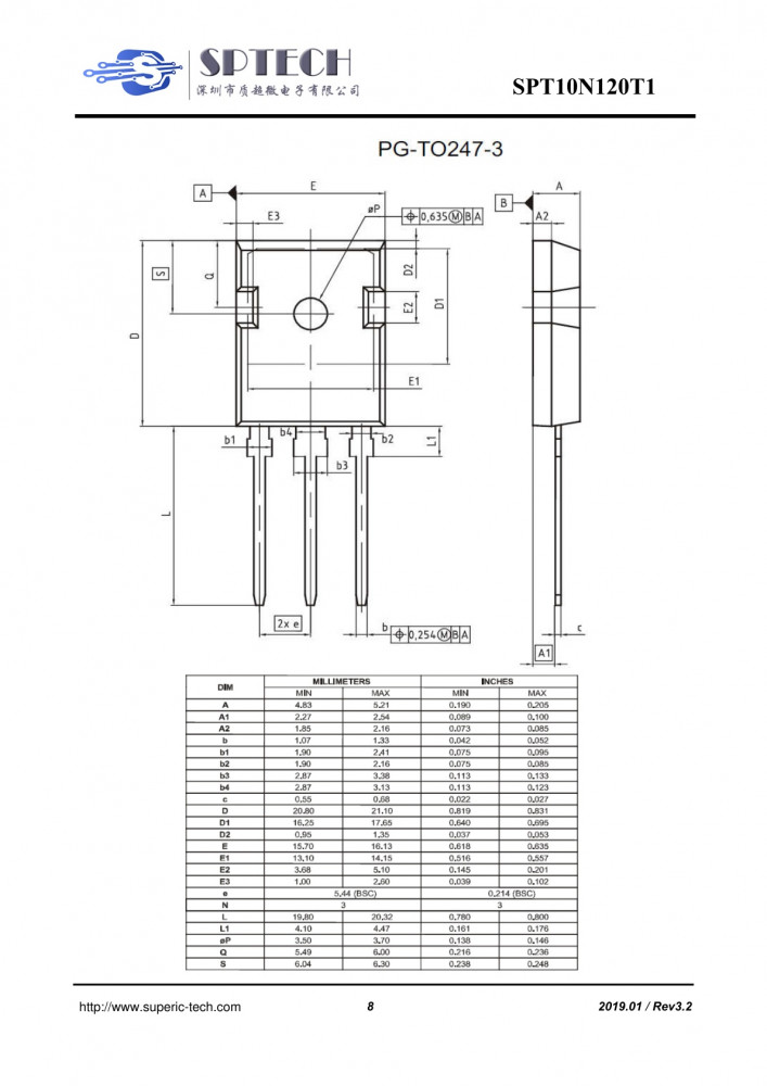 SPT10N120T1 datasheet page 8