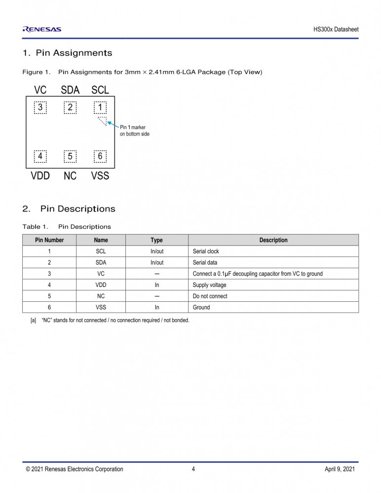 HS3004 technical document page 4