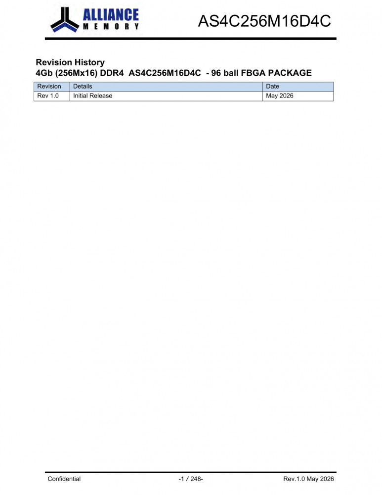 AS4C256M16D4C document page 1