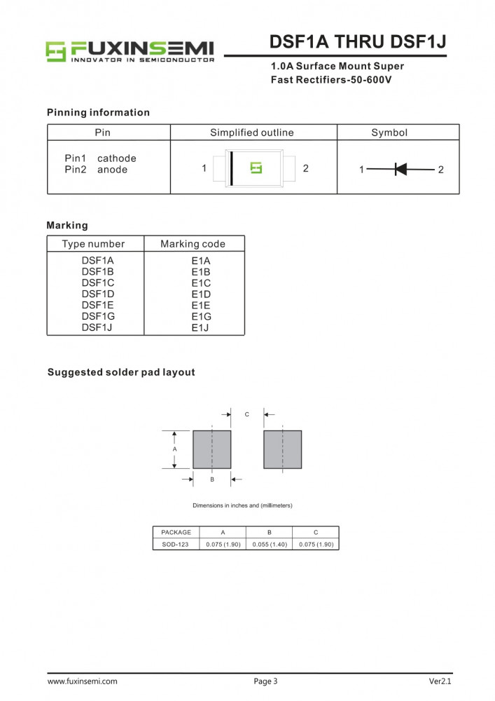 DSF1D datasheet page 3