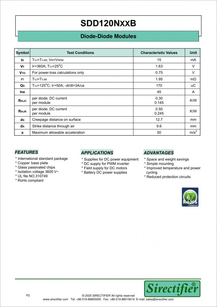 SDD120N12B datasheet page 2