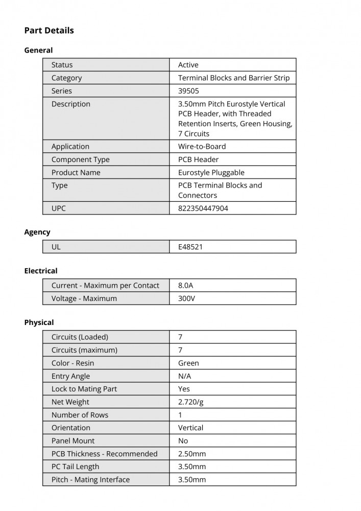 MOLEX 395056007 technical document page 2