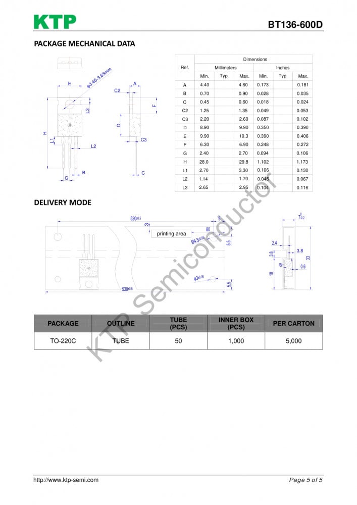 BT136-600D datasheet page 5