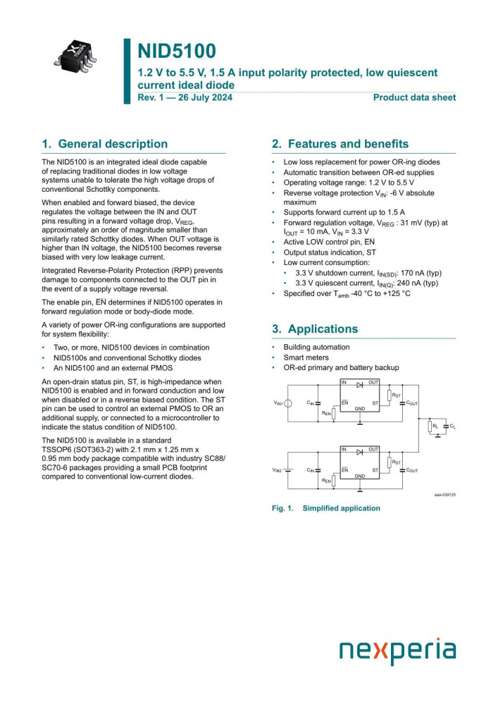 NID5100GWH technical document page 1