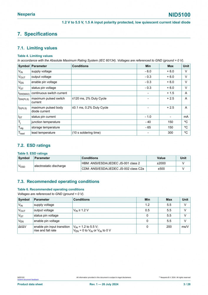 NID5100GWH technical document page 3