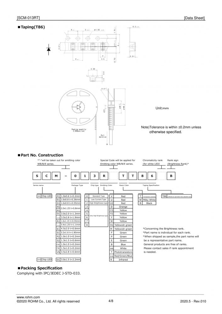 SCM-013RTT86 technical document page 4