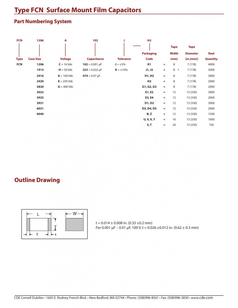 FCN datasheet page 2