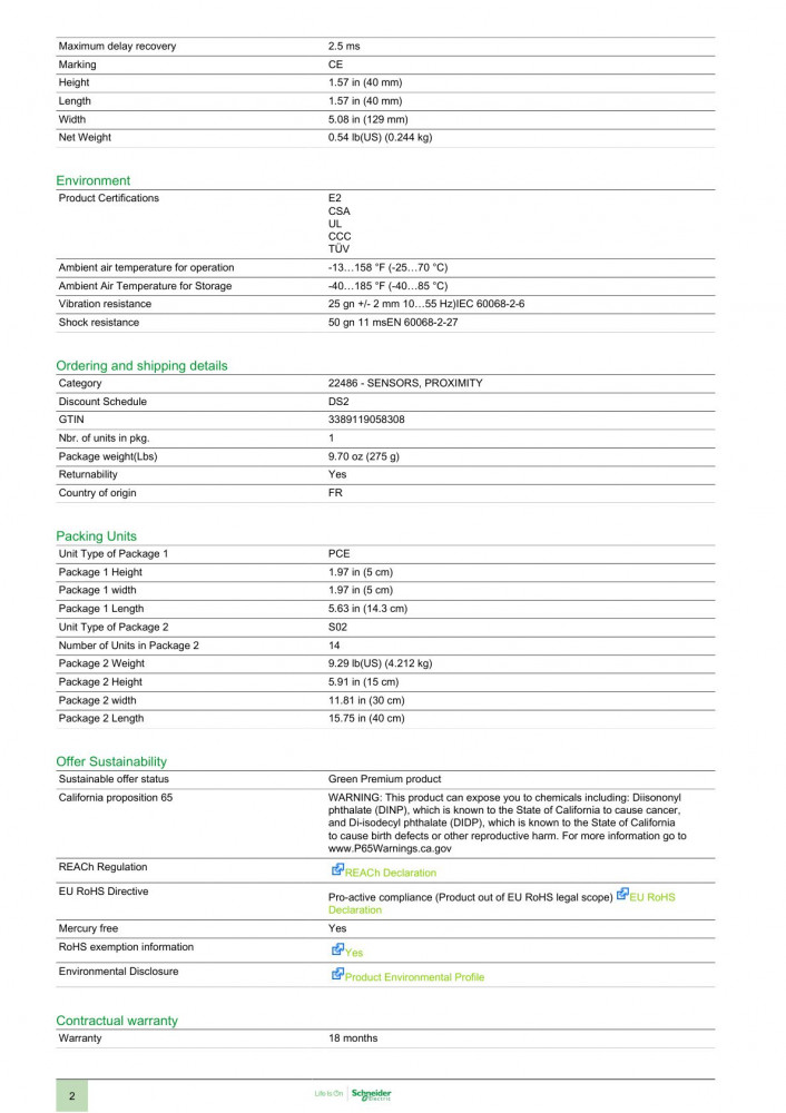XS8C4A4PCM12 technical document page 2