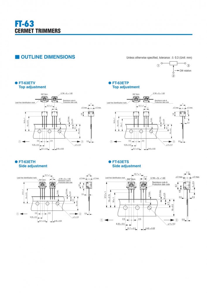 Nidec FT-63ETS201 datasheet page 6
