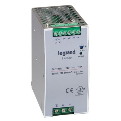 Stabilised mono/bi switching power supply - 120-480 W - output 24 V= - 240 W for sale
