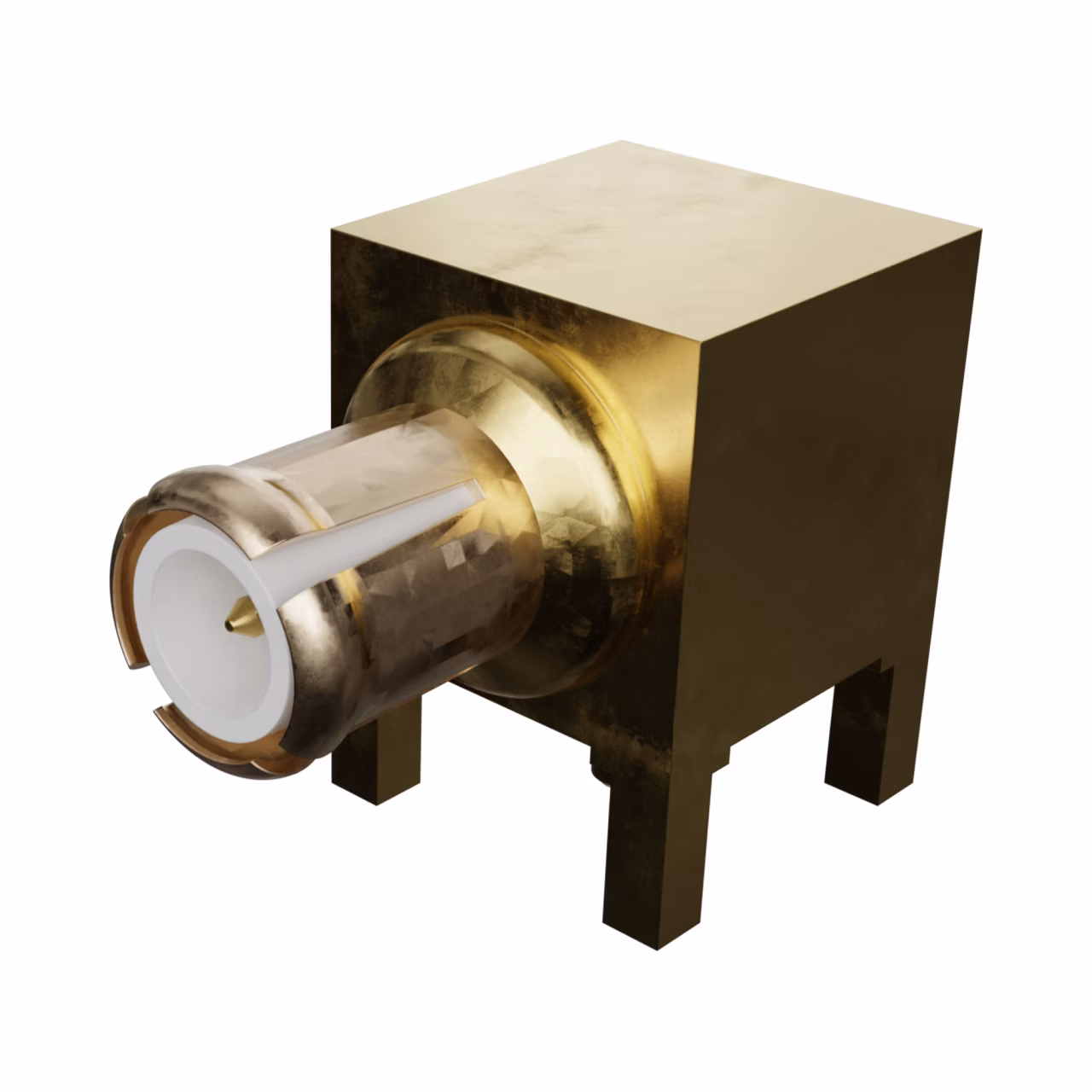 MCX Plug, Right-Angle, PCB Receptacle, Through Hole, Brass Body, Gold (Au) Plated, 2.29mm Leg Length, Tray, 50 Ohms for sale