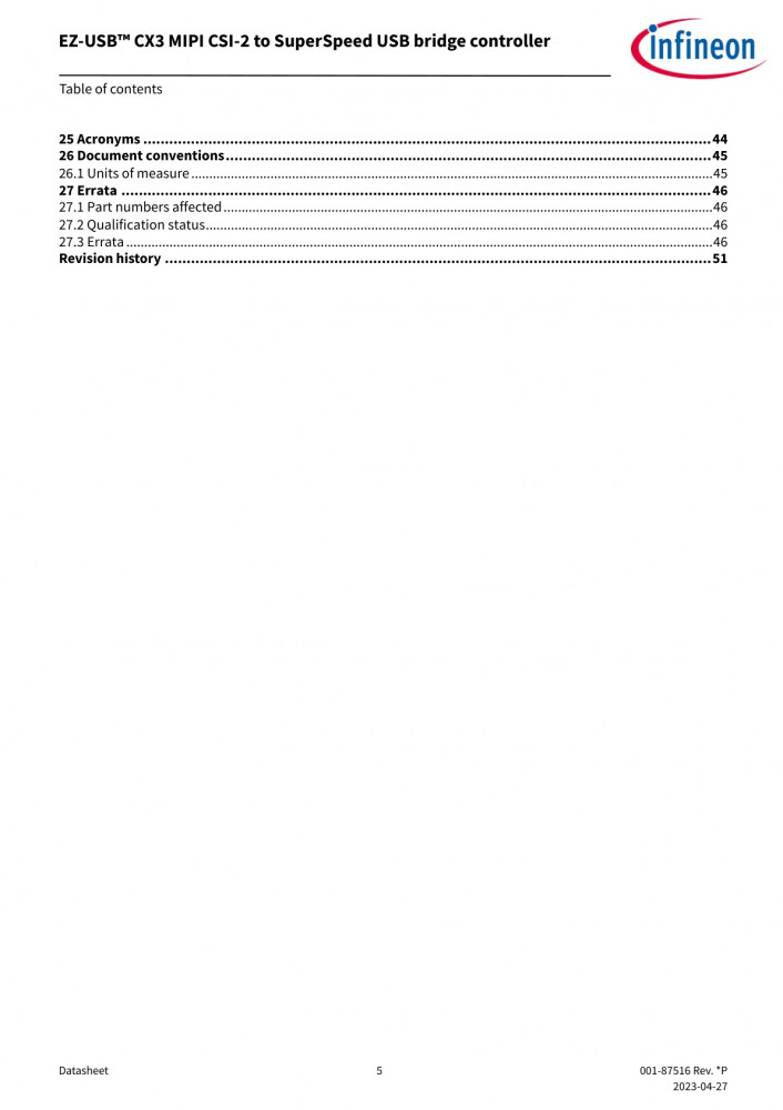 CYUSB3065 technical document page 5
