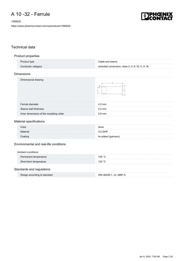 Phoenix Contact 1090629 datasheet page 2