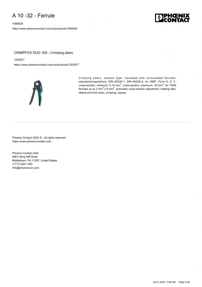 Phoenix Contact 1090629 datasheet page 8