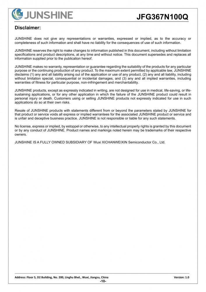 JFG367N100Q datasheet page 10