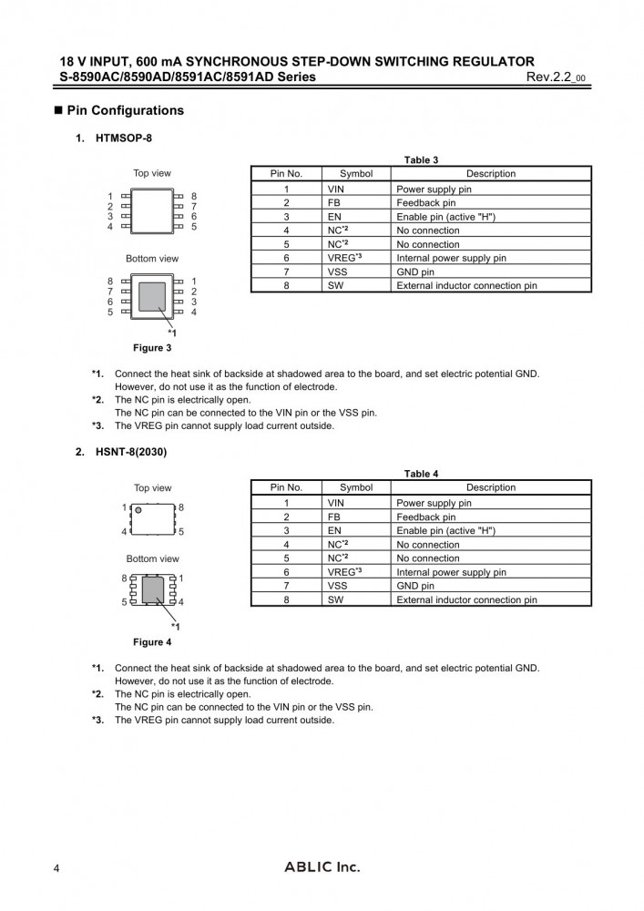 S-8591AC-A6T8U7 datasheet page 4