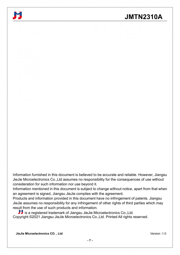 JMTN2310A datasheet page 7