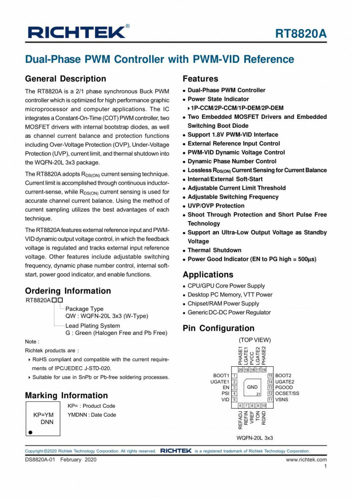 RT8820A technical document page 1
