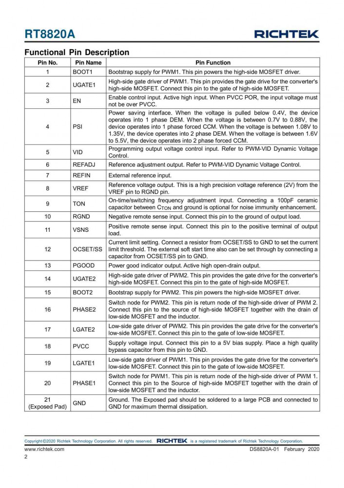 RT8820A technical document page 2