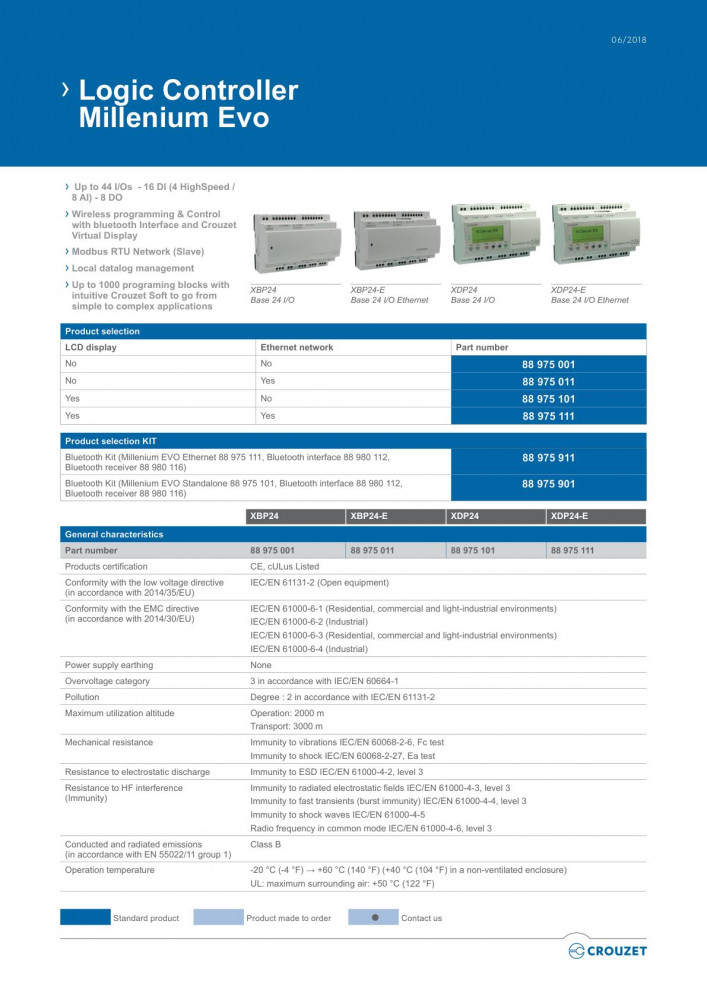 Millenium Evo technical document page 1