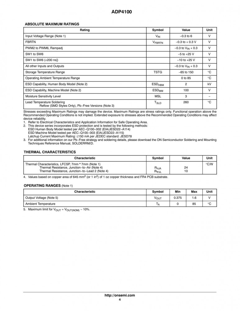 ADP4100 datasheet page 4