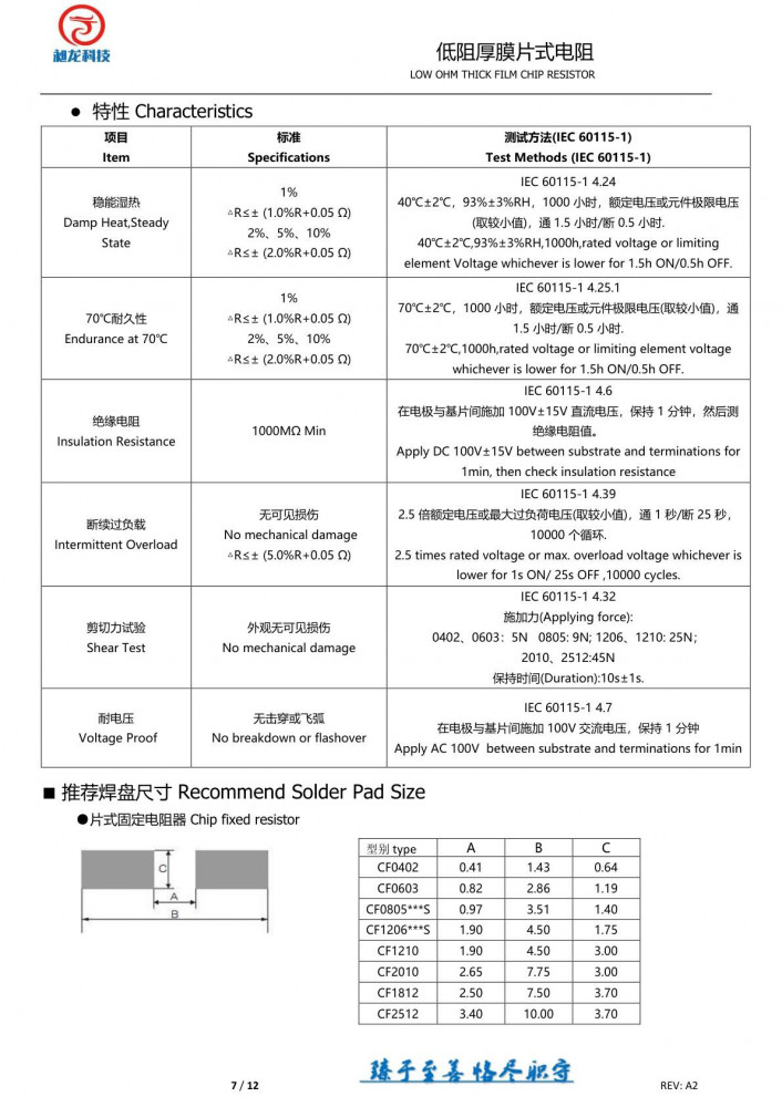 CHANGLONG datasheet page 7