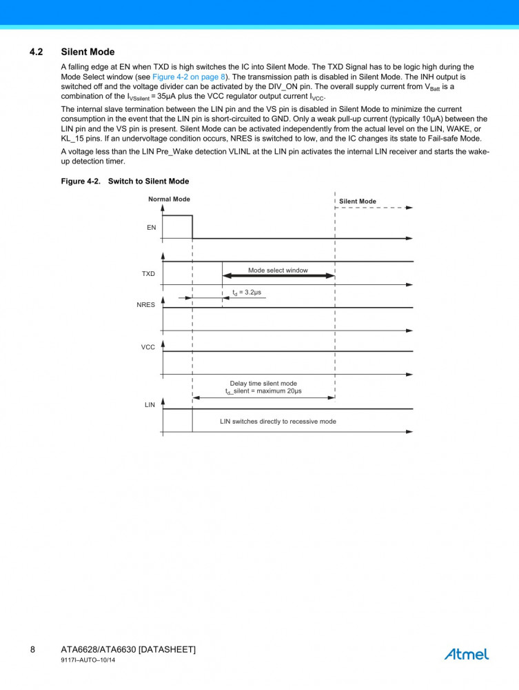 ATA6628 datasheet page 8