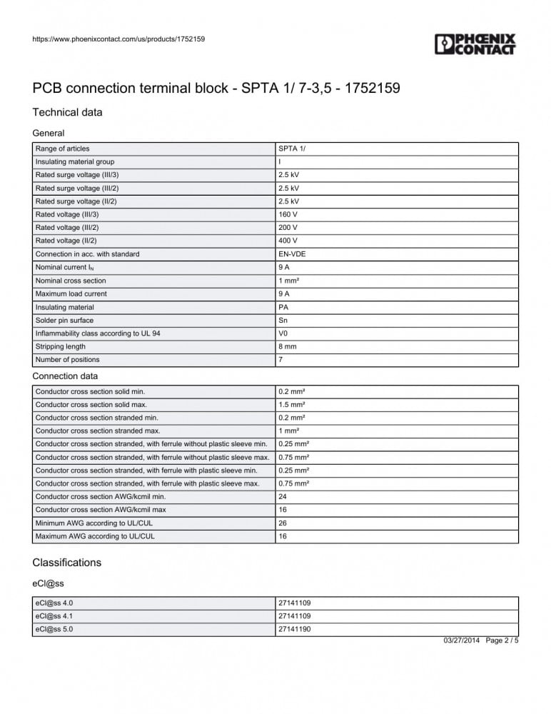 Phoenix Contact 1752159 technical document page 2