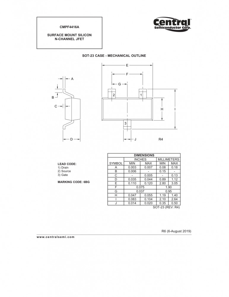 CMPF4416A TR datasheet page 2