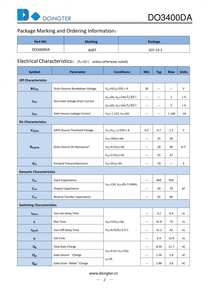 DO3400DA datasheet page 2