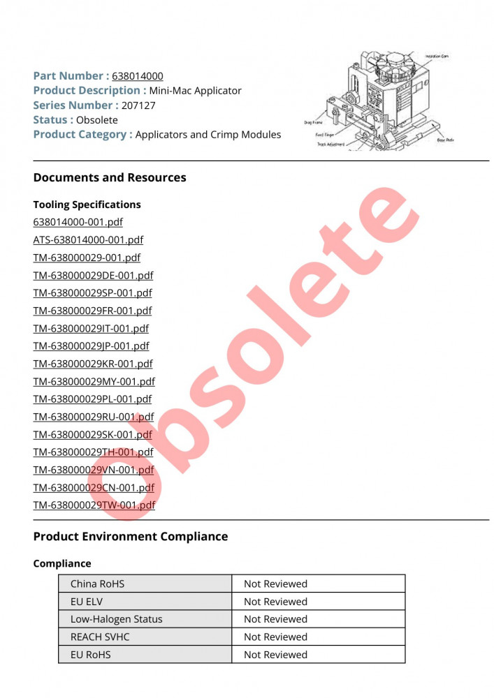 638014000 tooling document page 1