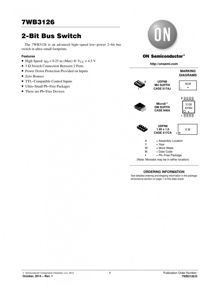7WB3126 datasheet page 2