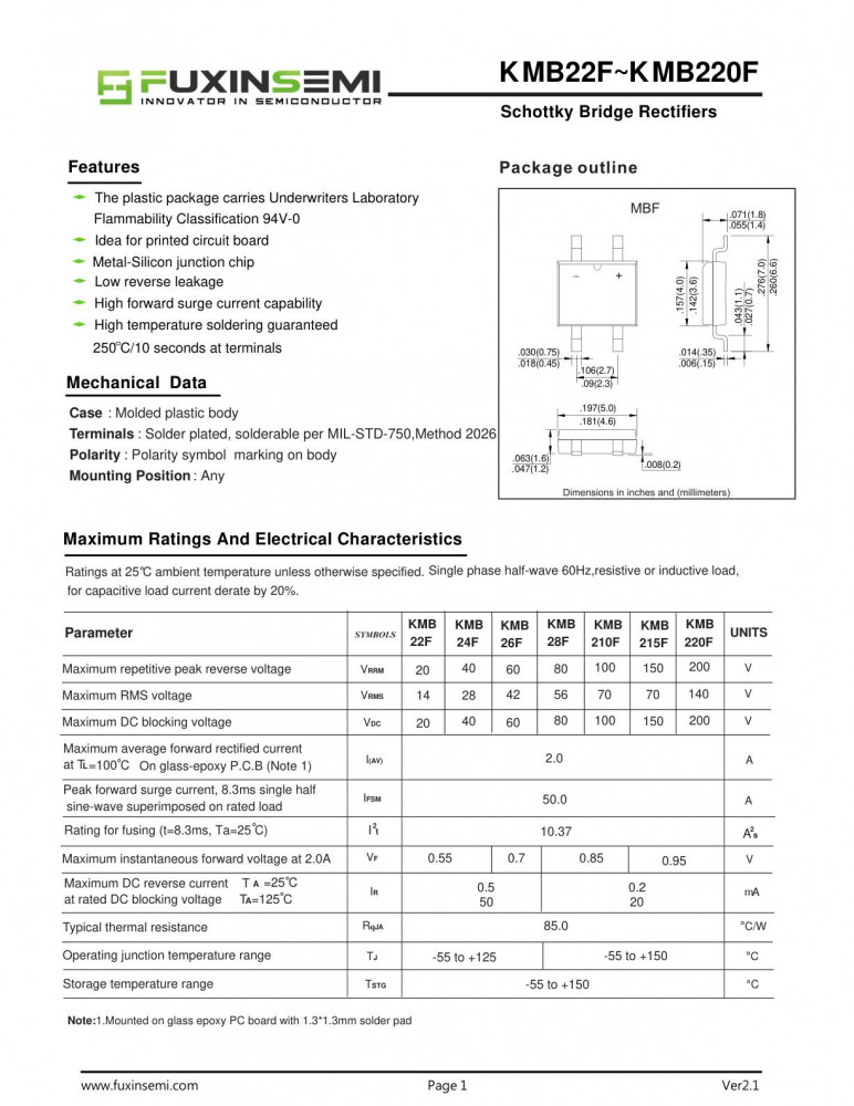KMB24F datasheet page 1