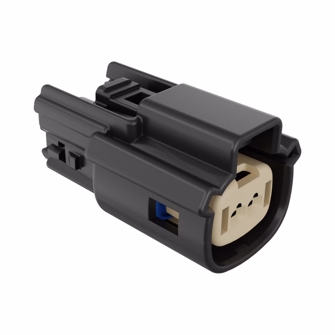 MX150 Mat-Sealed Female Connector Assembly, Single Row, 2 Circuits, Keying Option A, Black for sale