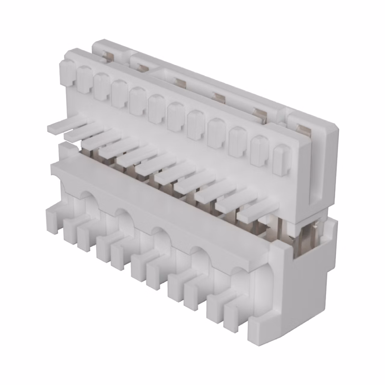 Appli-Mate RAST Power IDT Housing, 5.00mm Pitch, Direct/Indirect, Female, 6 Circuits, Fully Coded, Latches Between Circuits 1 and 2 and 5 and 6, Polarizing Rib Between Circuits 2 and 3, Open End Walls, Black Color Stripe for sale