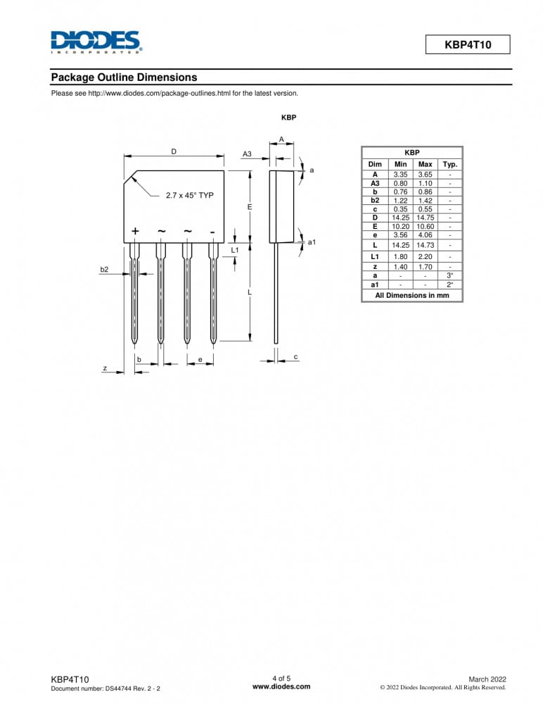 KBP4T10 datasheet page 4