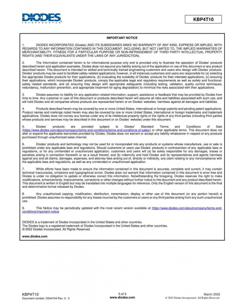 KBP4T10 datasheet page 5