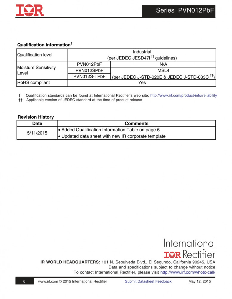 PVN012S-TPBF datasheet page 6