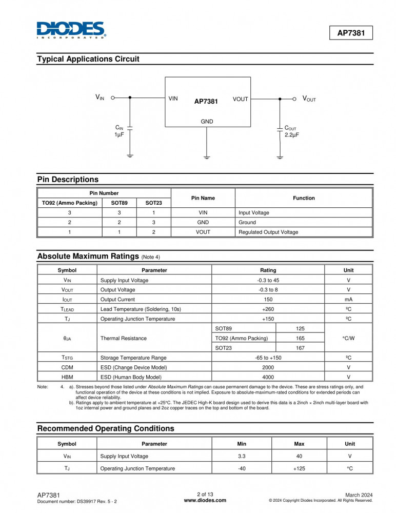 AP7381 datasheet page 2