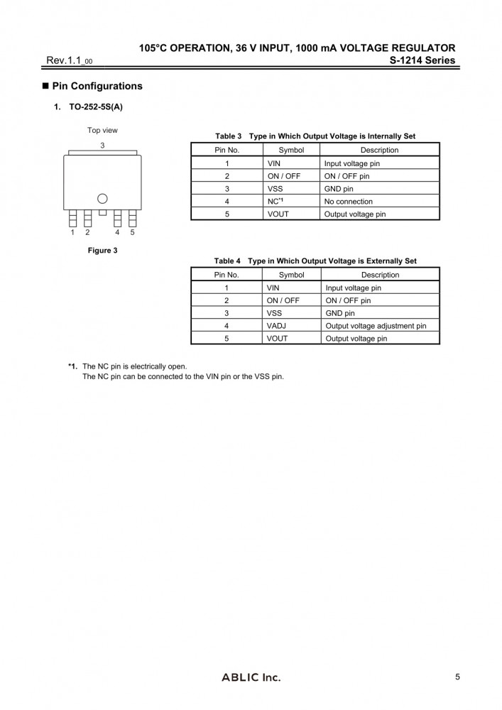 ABLIC S-1214 datasheet page 5